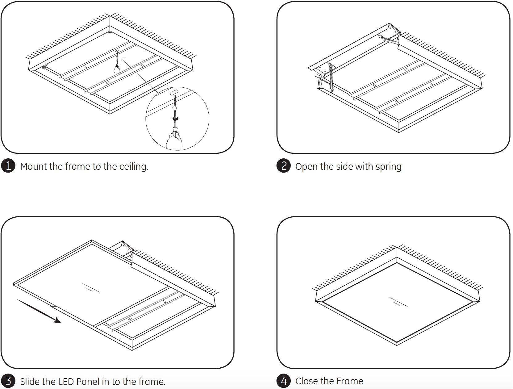 Screwless Surface Mount Frame for LED panel light - SGSLight